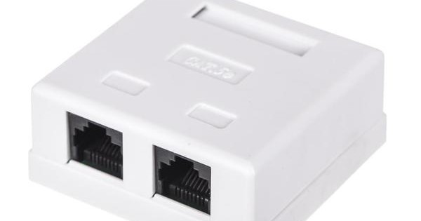 Virštinkinis kištukinis lizdas RJ45 (2 prievadai, UTP CAT6) | vssistemos.lt