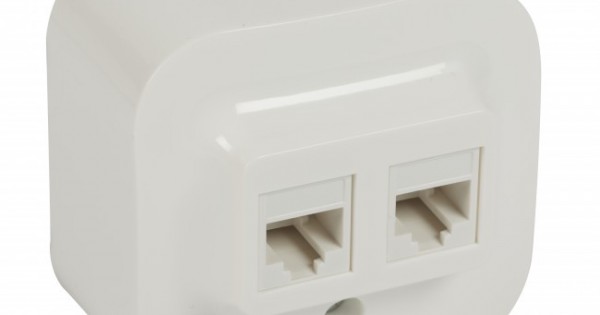 Virštinkinis kompiuterinis lizdas 2xRJ45, UTP 5E cat, Forix Legrand ...