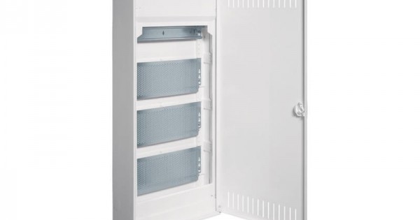 Hager 36 mod. virštinkinis multimedia skydelis su metalinėmis durelėmis VOLTA VA36NWB ...